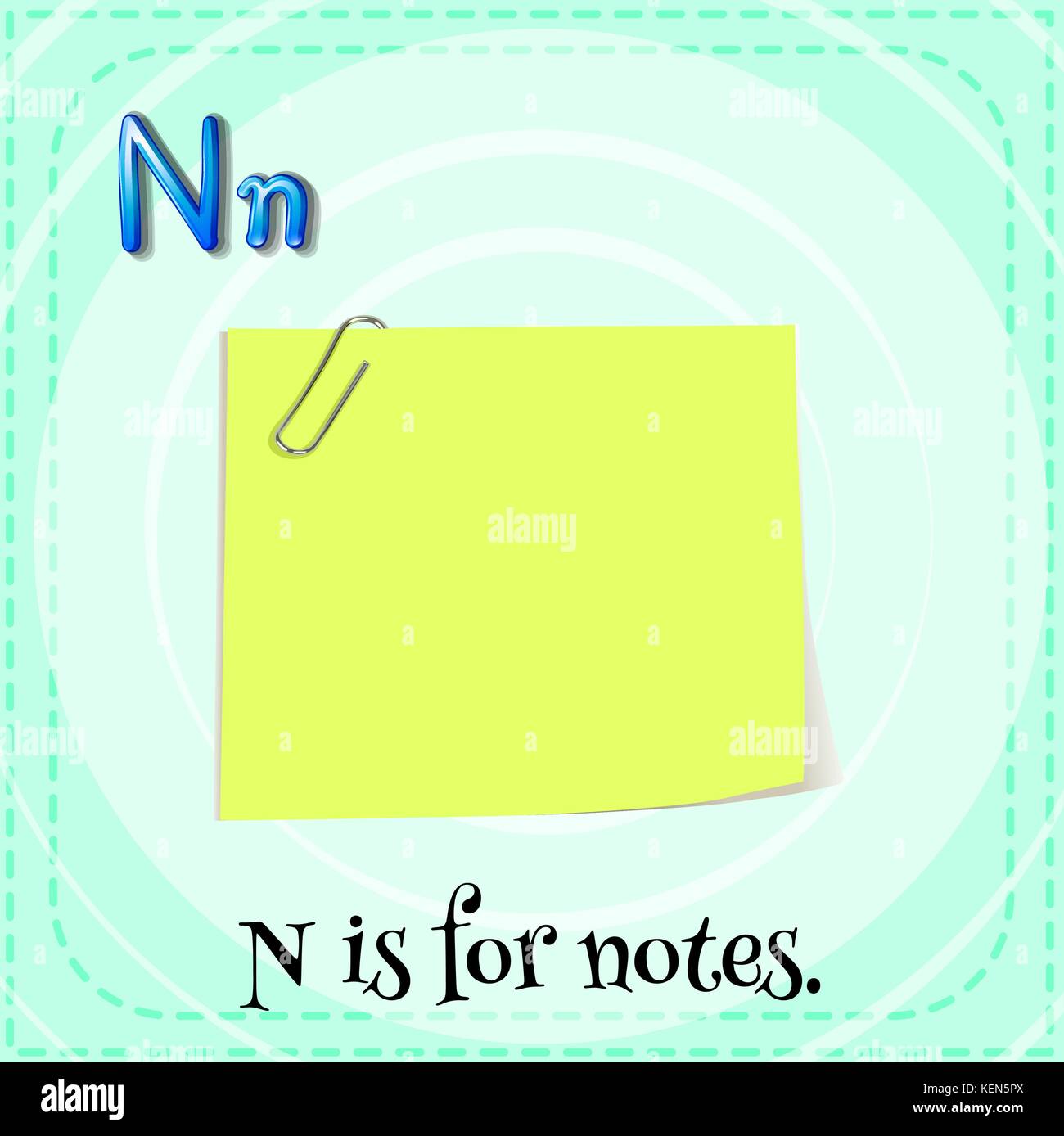 A letter N for notes Stock Vector Image & Art - Alamy