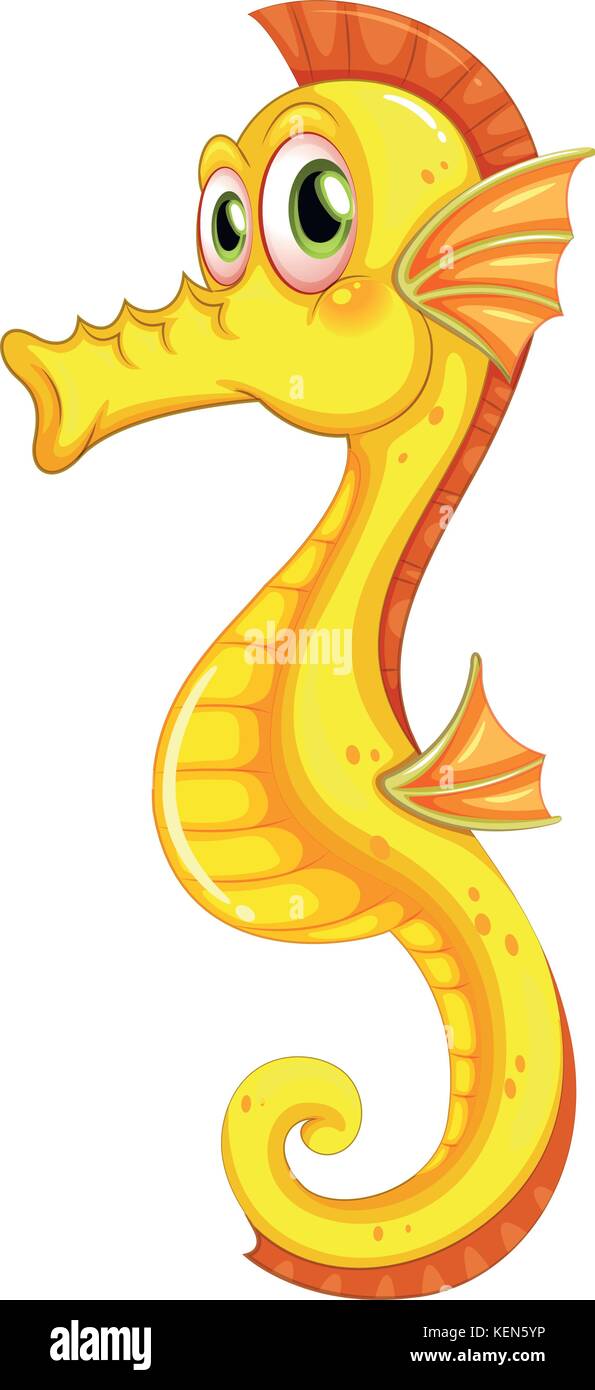 Yellow Seahorse Clipart