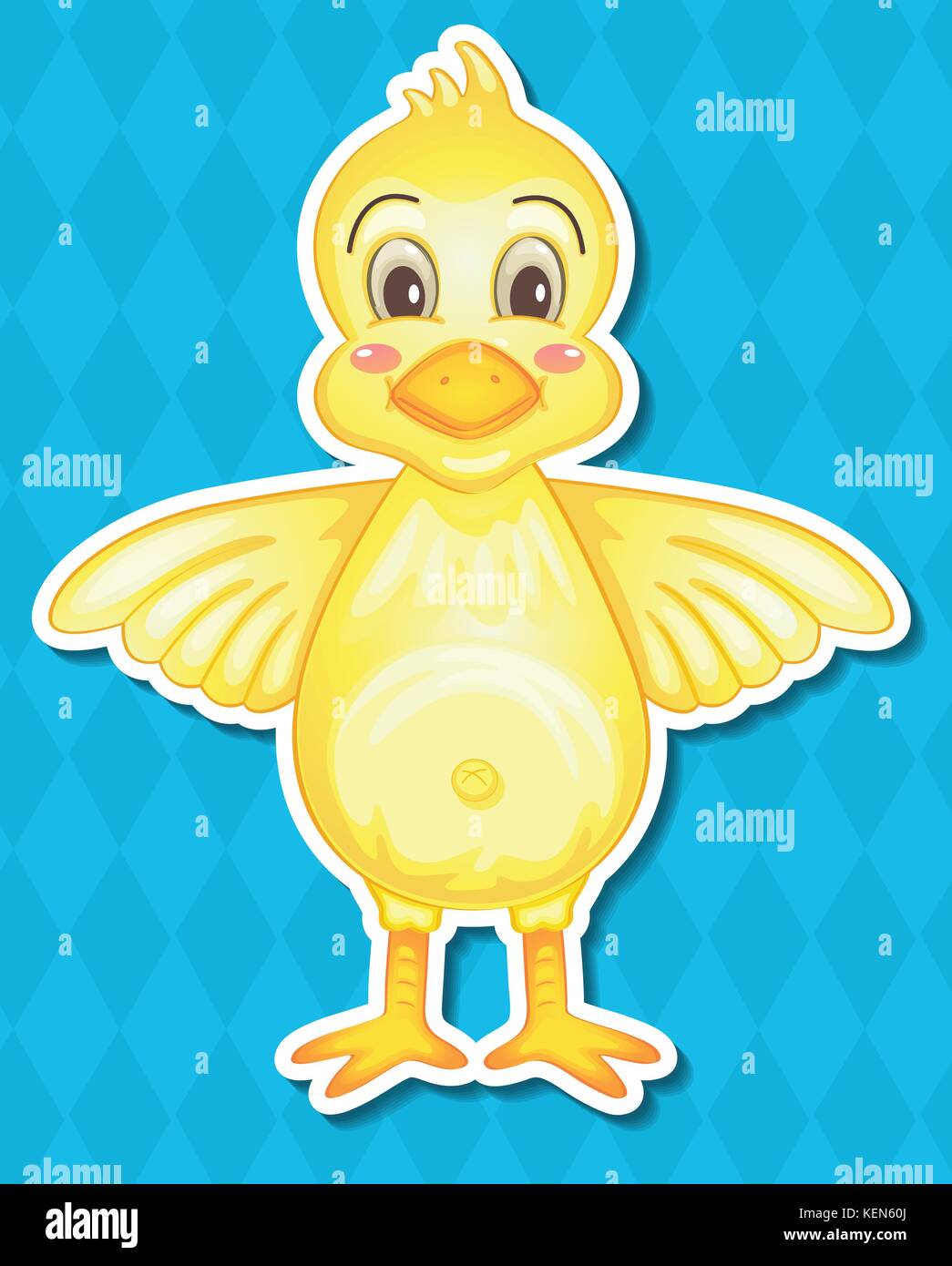 Illustration of a single chicken standing Stock Vector Image & Art - Alamy