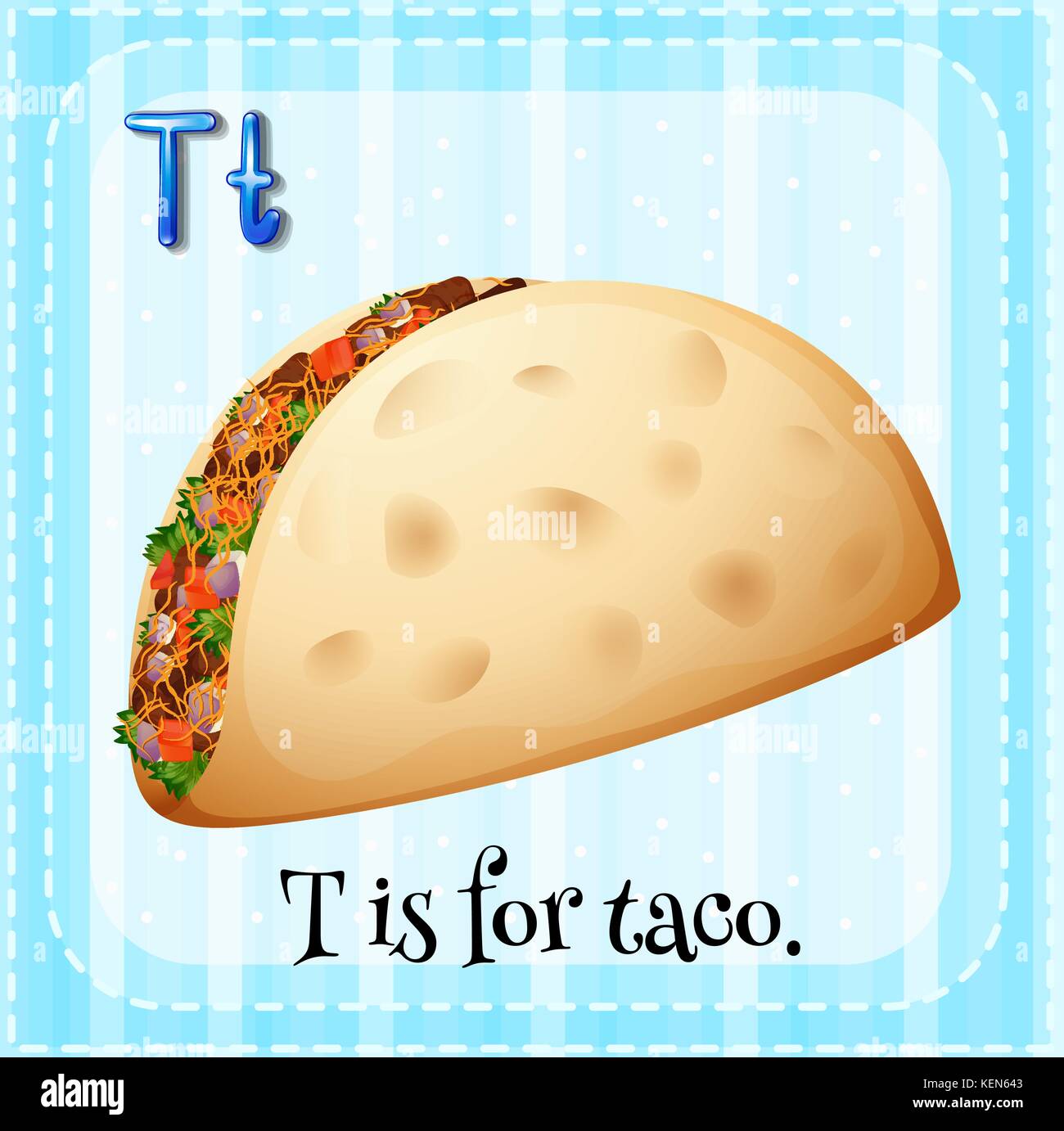 Illustration of a letter T is for taco Stock Vector Image & Art - Alamy