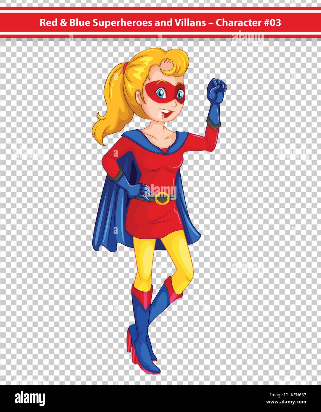 Illustration of female superhero Stock Vector Image & Art - Alamy