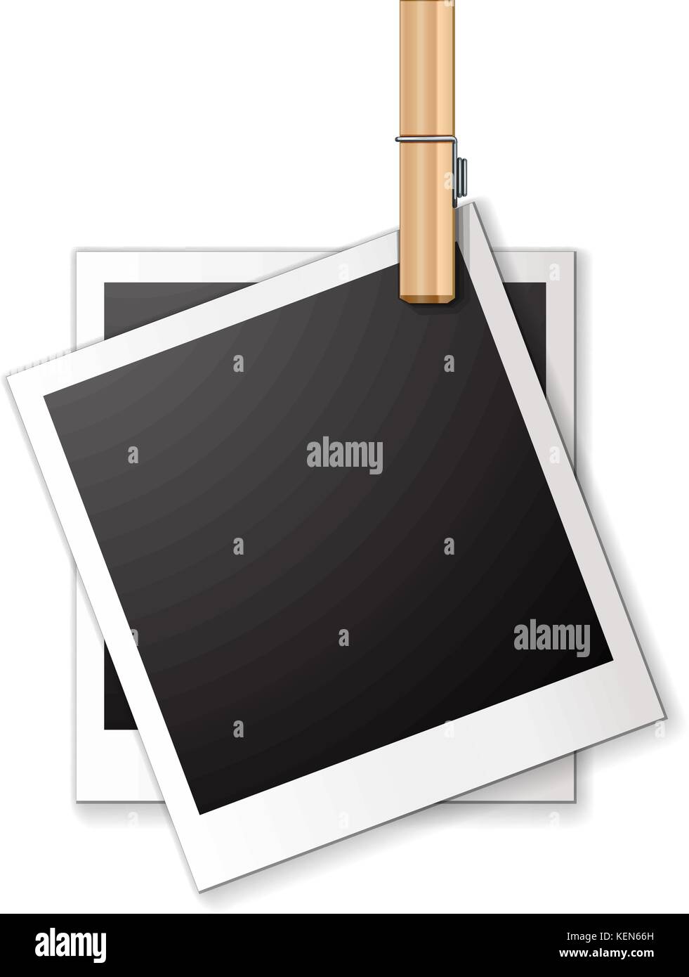 Two white picture frames Stock Vector Images - Alamy