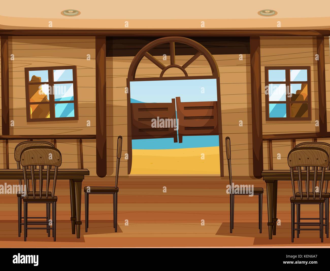 Illustration of a saloon bar Stock Vector Image & Art - Alamy