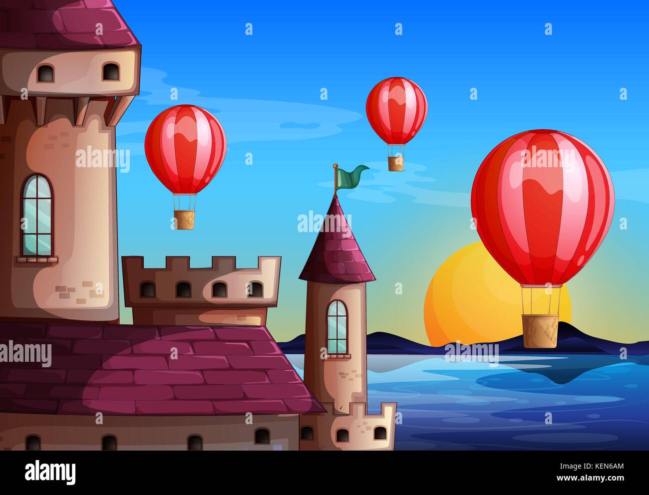 Cone shaped tower Stock Vector Images - Alamy