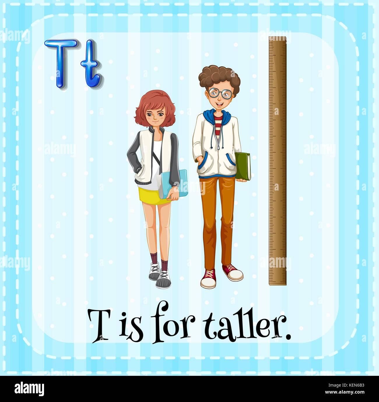 Illustration of a letter T is for taller Stock Vector Image & Art - Alamy