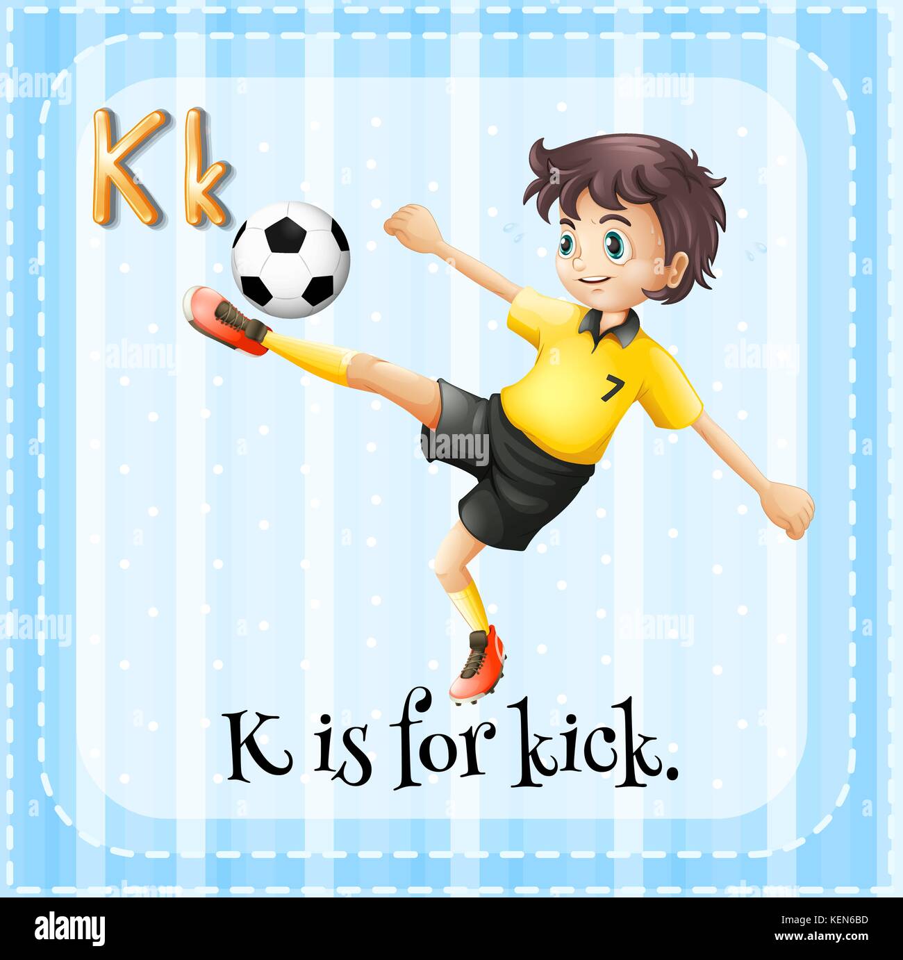 Kicking ball english Stock Vector Images - Alamy