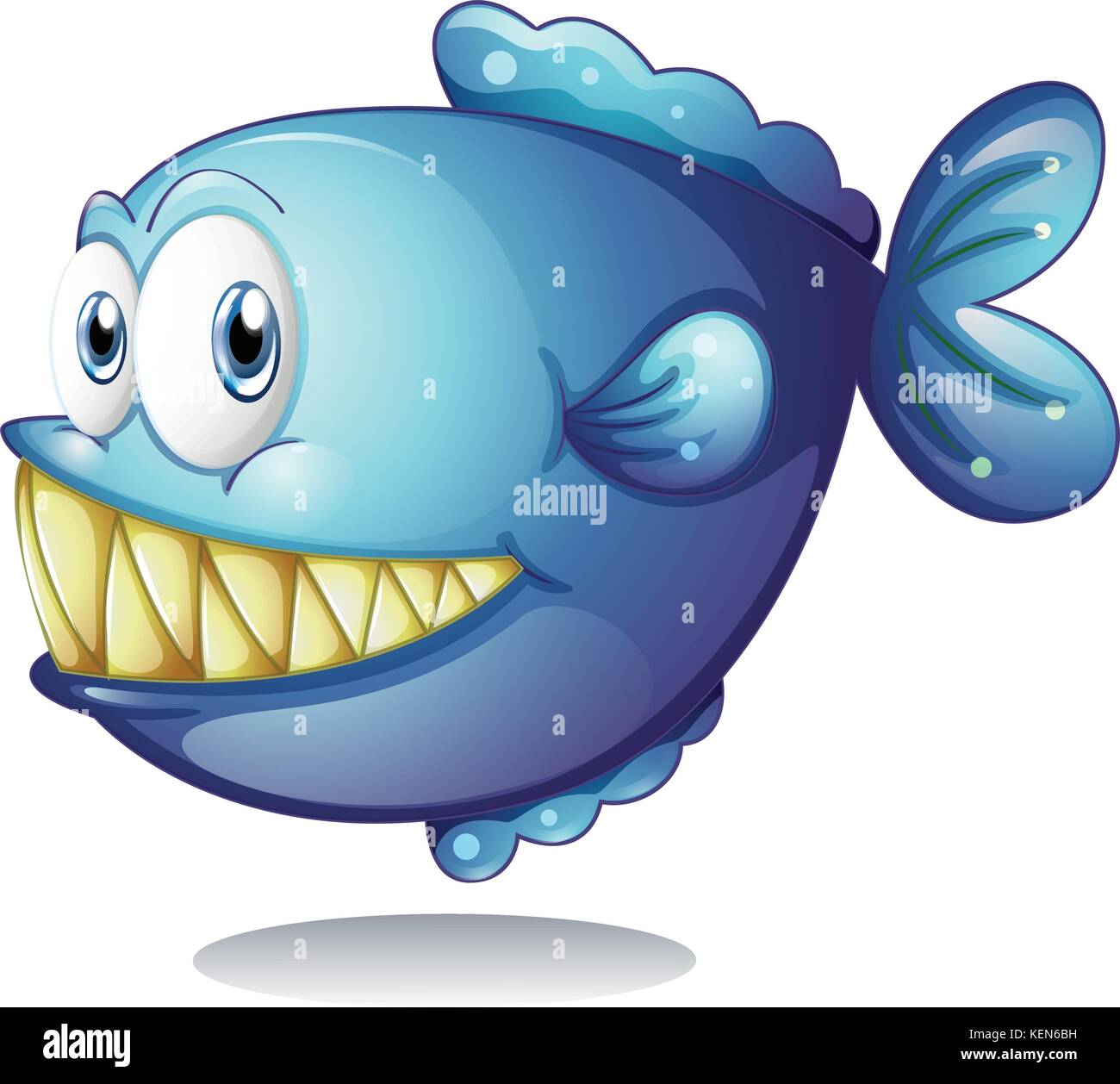 Illustration of a blue fish Stock Vector Image & Art - Alamy