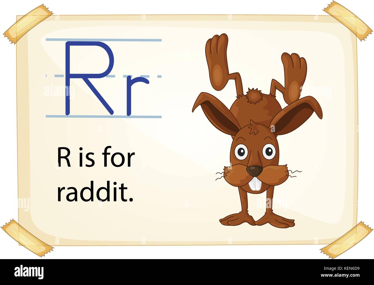 A letter R for rabbit on a white background Stock Vector Image & Art ...