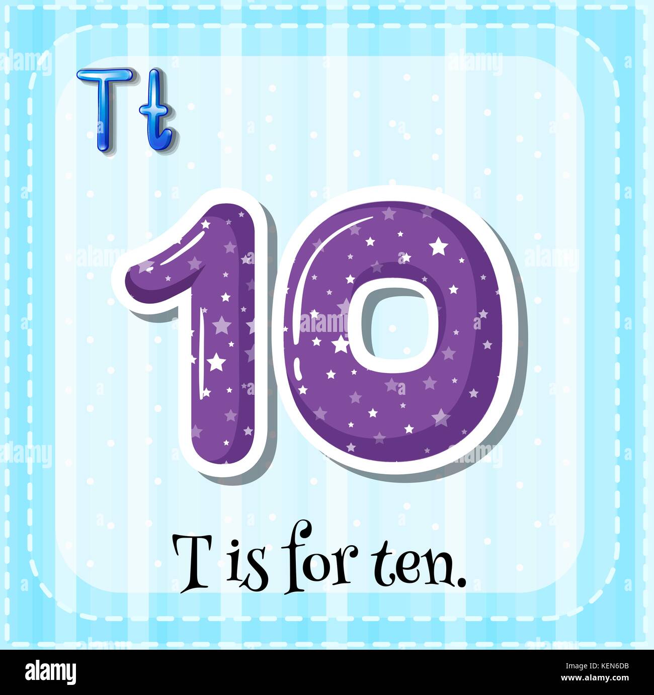 Illustration of a letter t is for ten Stock Vector Image & Art - Alamy