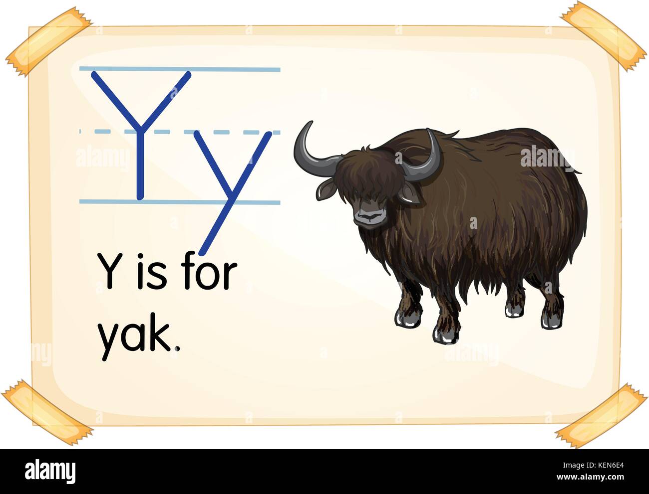 Illustration of a flashcard with letter Y Stock Vector Image & Art - Alamy