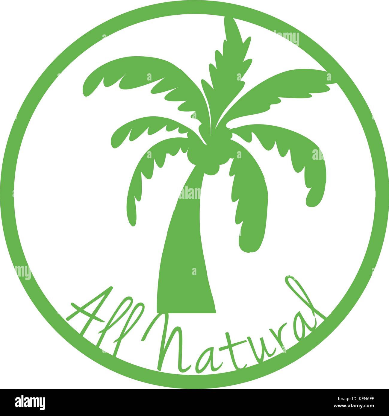 Illustration of an all natural label on a white background Stock Vector ...