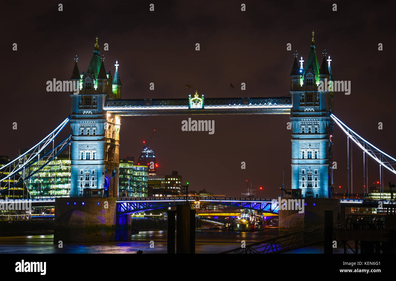 Tower bridge lights hi-res stock photography and images - Alamy