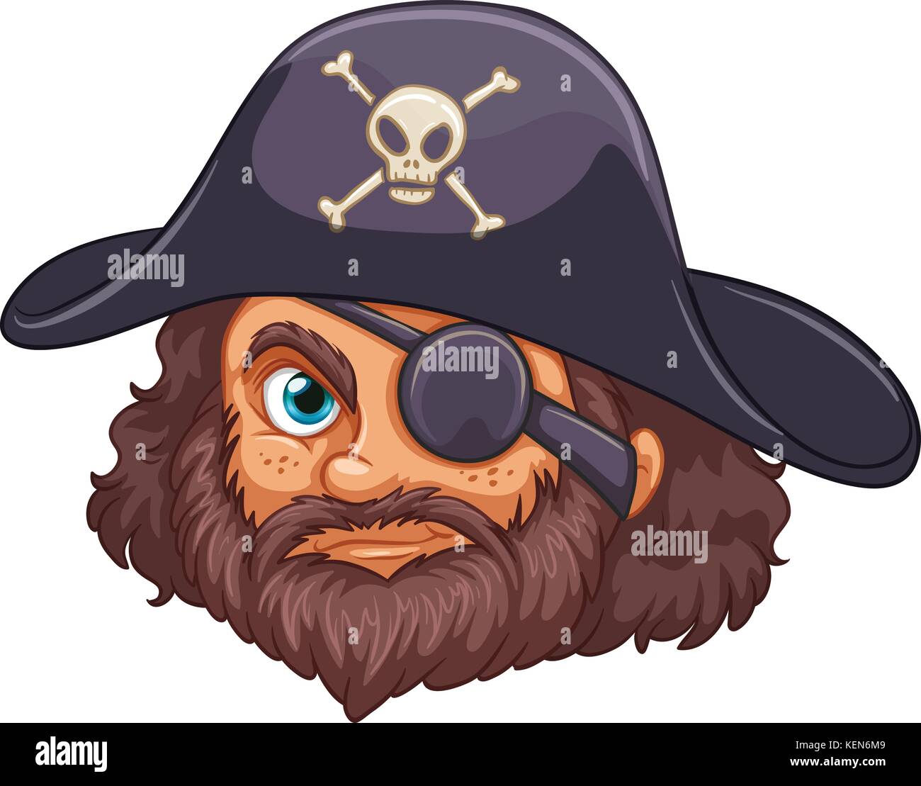 Illustration of a head of a pirate Stock Vector Image & Art - Alamy