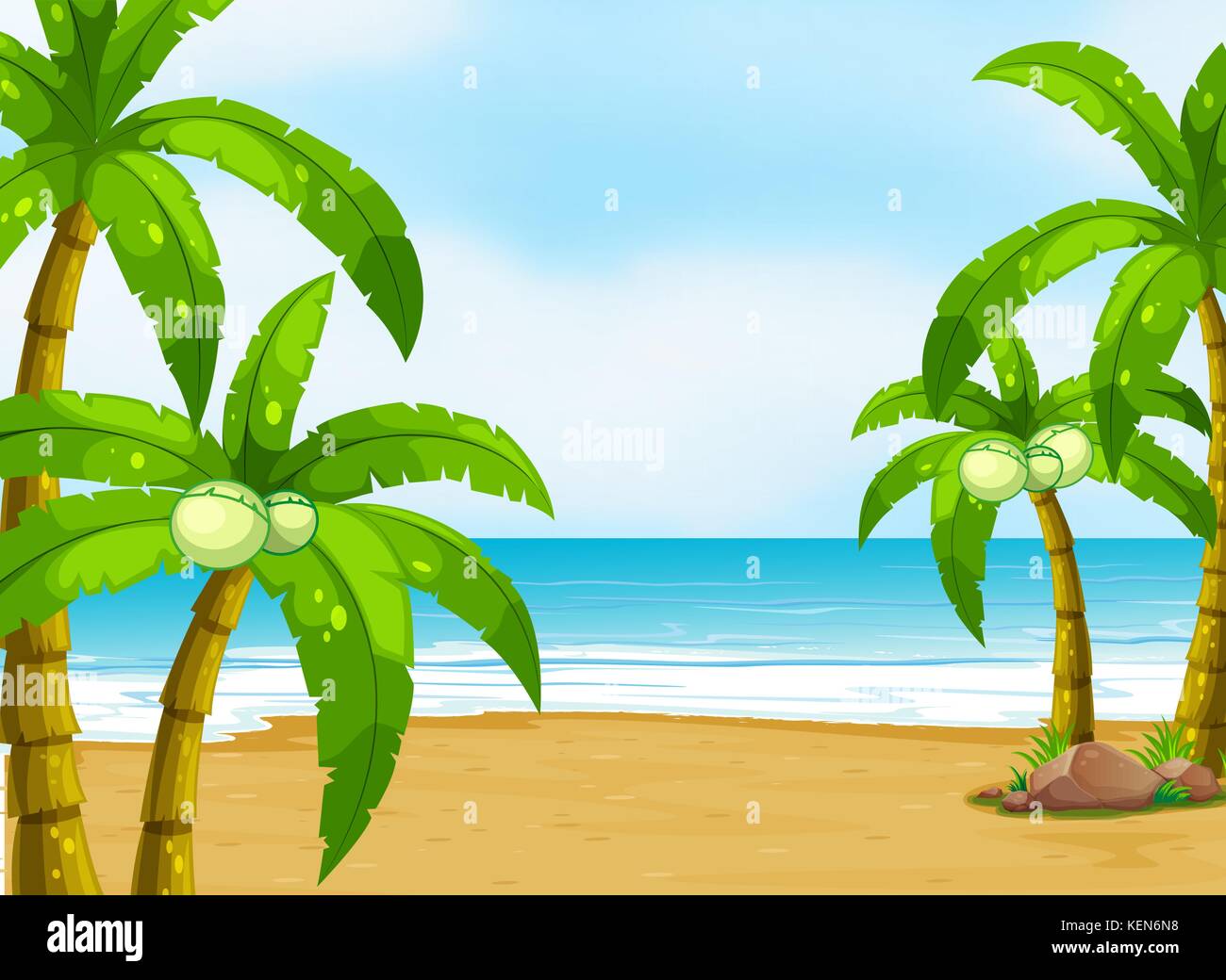 Beach stones sand Stock Vector Images - Alamy