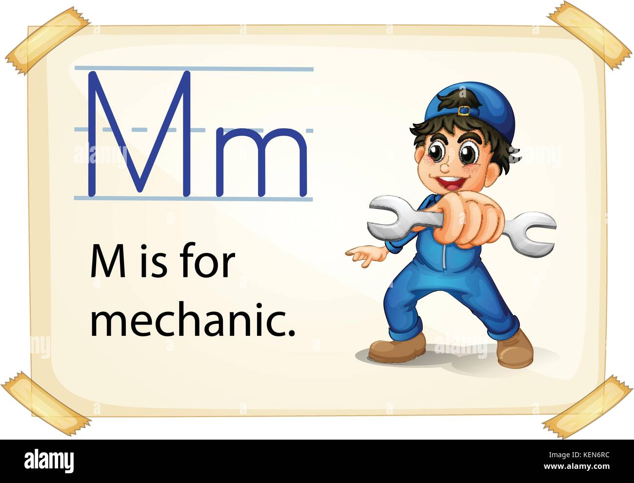 A letter M for mechanic on a white background Stock Vector Image & Art ...
