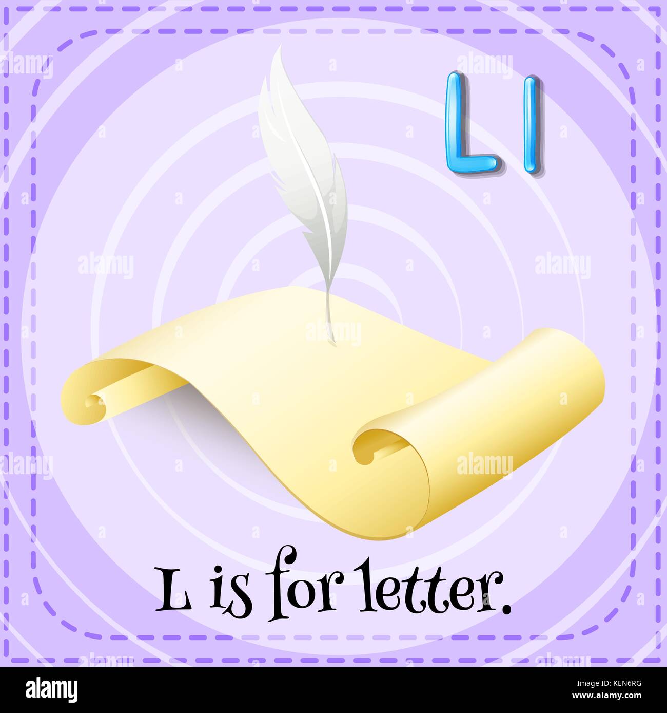 Illustration of a letter L is for letter Stock Vector Image & Art - Alamy