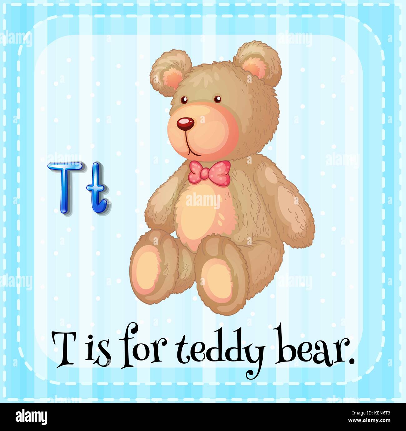 Illustration of a letter t is for teddy bear Stock Vector Image & Art ...