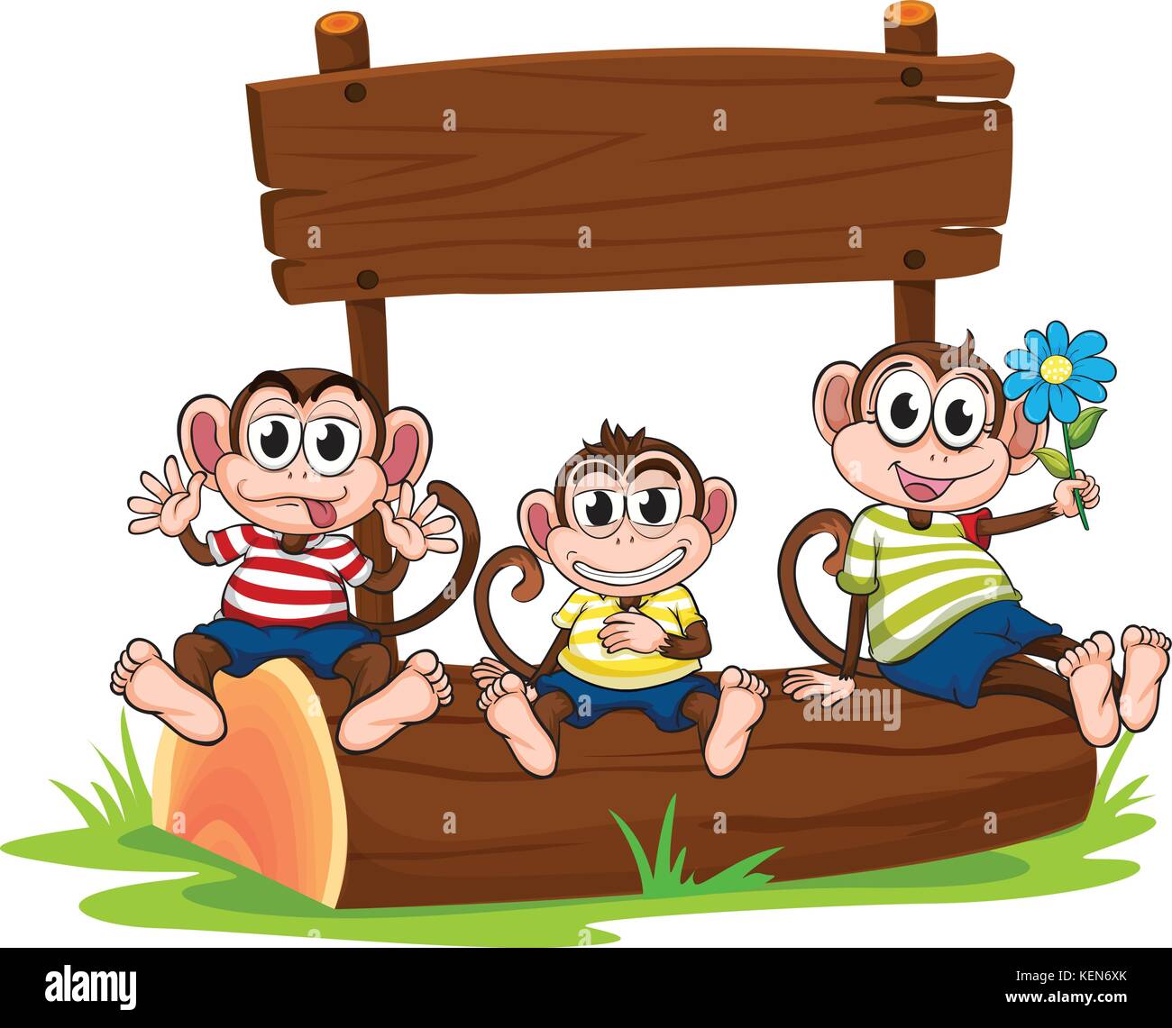 Three sitting animals Stock Vector Images - Alamy