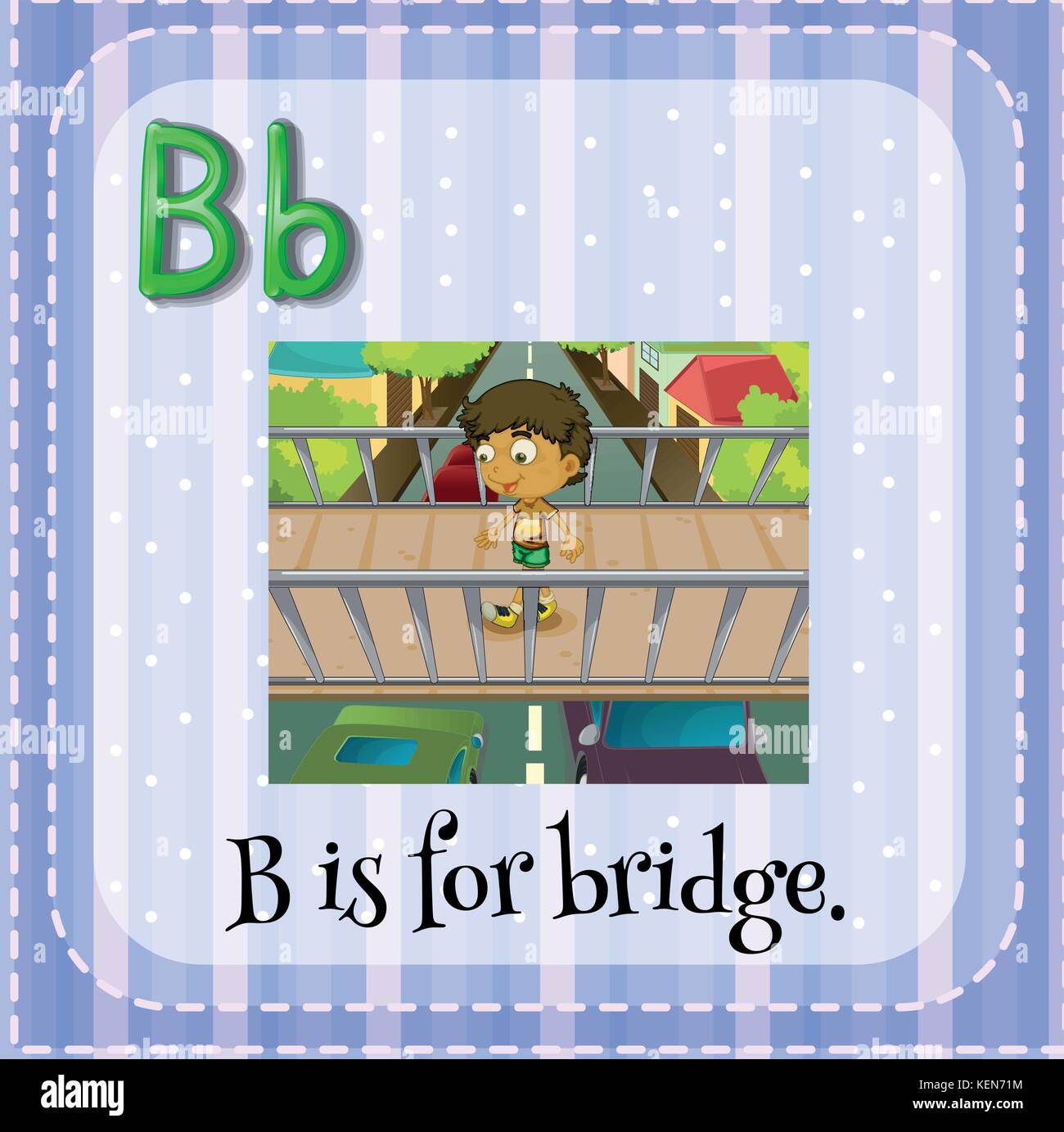 Illustration of letter B is for bridge Stock Vector Image & Art - Alamy