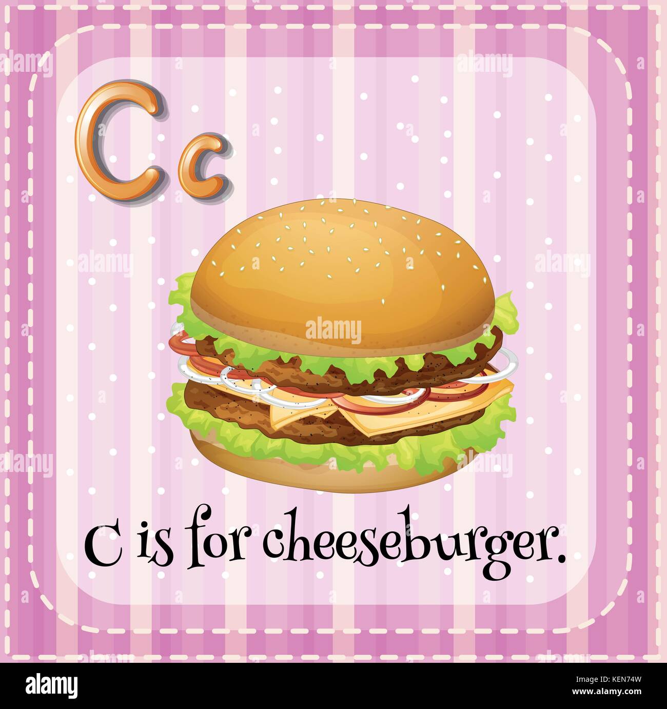 Illustration of a letter C is for cheesburger Stock Vector Image & Art ...
