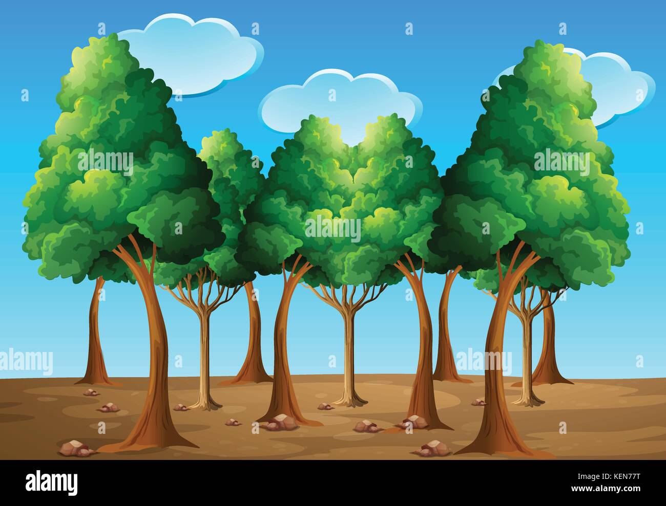 Illustration of a view of forest Stock Vector Image & Art - Alamy