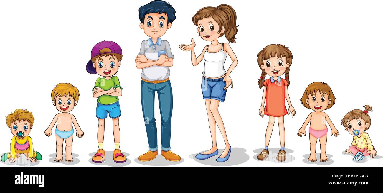 Family Clipart 8 People