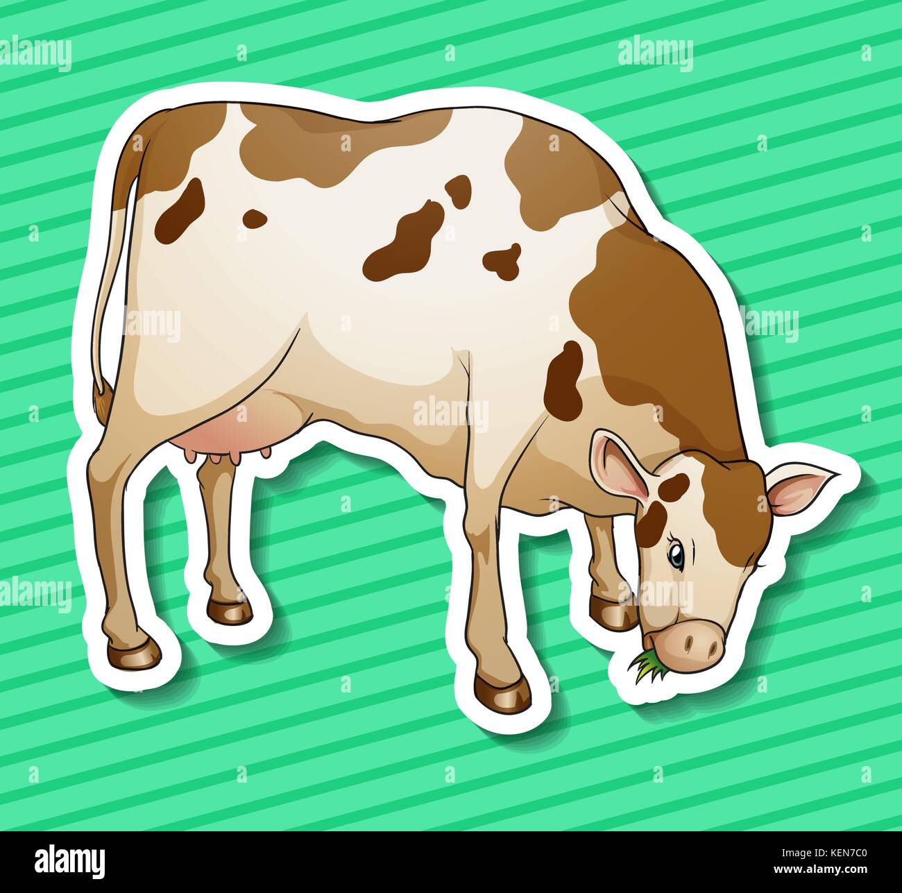 illustration of a single cow Stock Vector Image & Art - Alamy