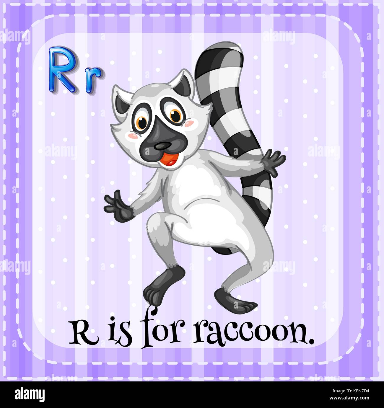 Illustration of a letter R is for raccoon Stock Vector Image & Art - Alamy