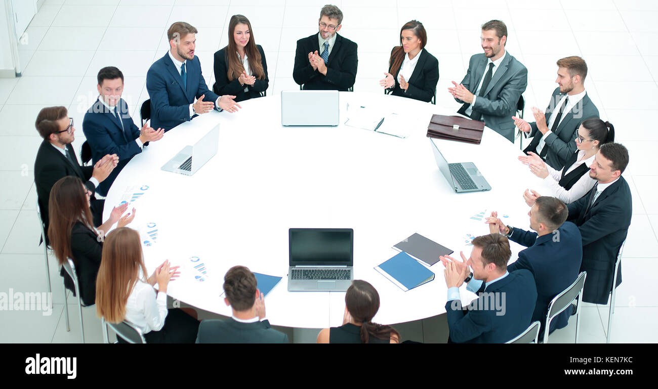 Business conference. Business meeting. Business people in formalwear ...
