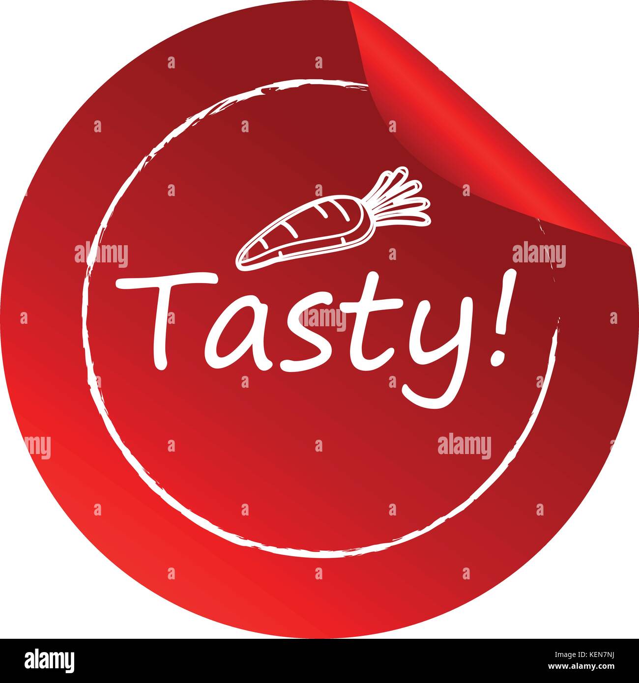 Illustration of a tasty label on a white background Stock Vector Image ...