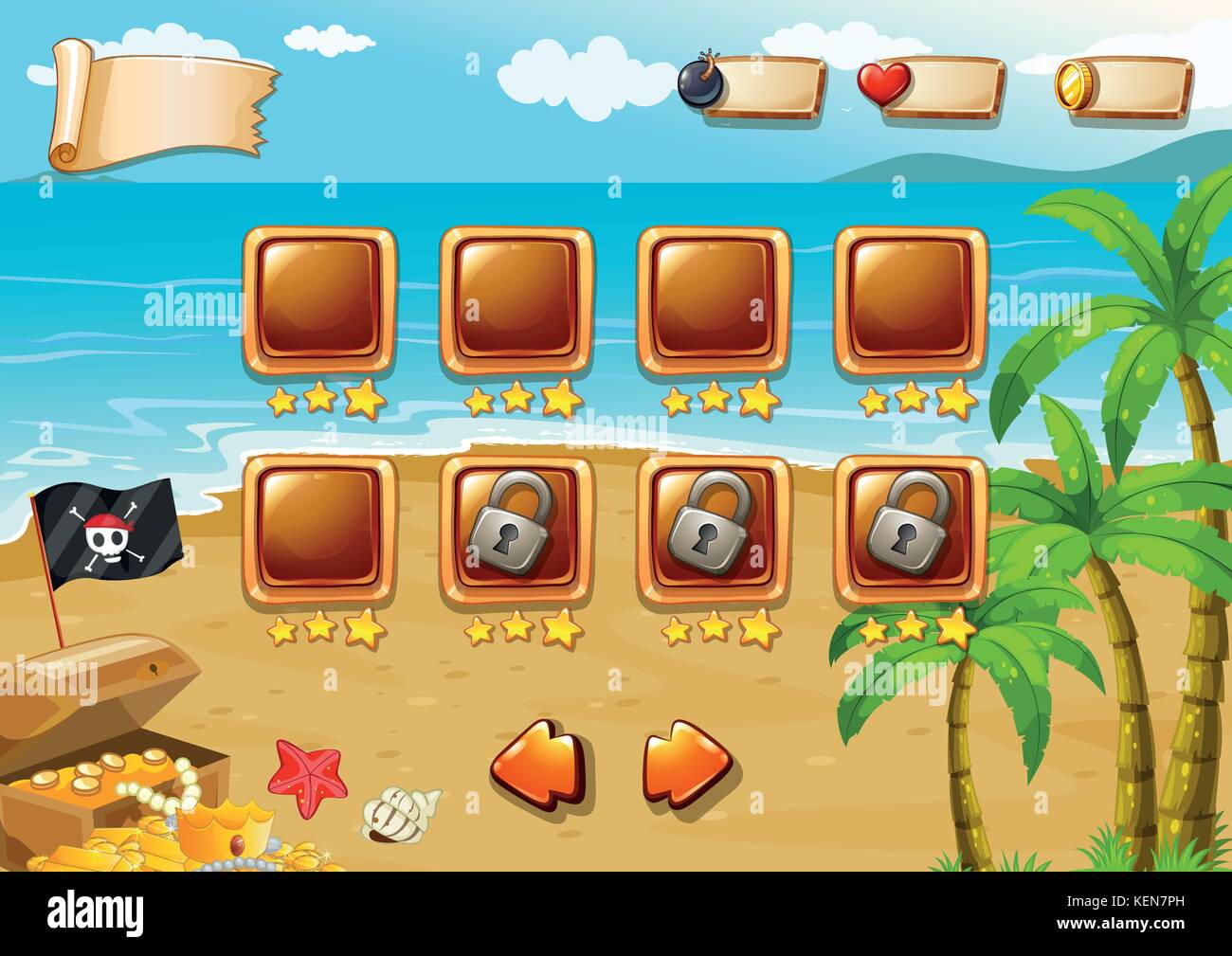 Levels beach Stock Vector Images - Alamy