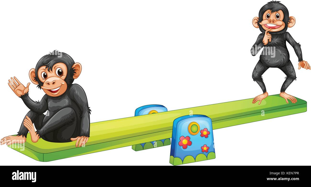 Safari park monkeys Stock Vector Images - Alamy