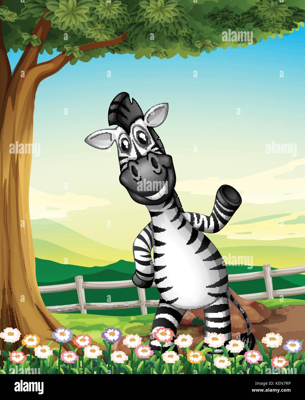 Smiling zebra Stock Vector Images - Alamy