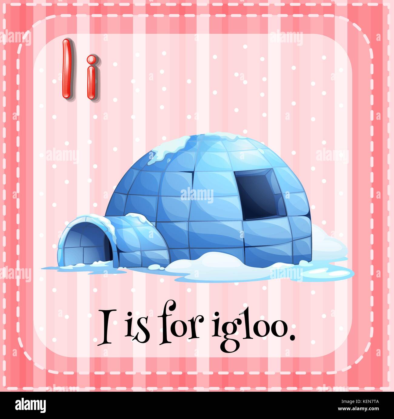Illustration of an alphabet I is for igloo Stock Vector Image & Art - Alamy