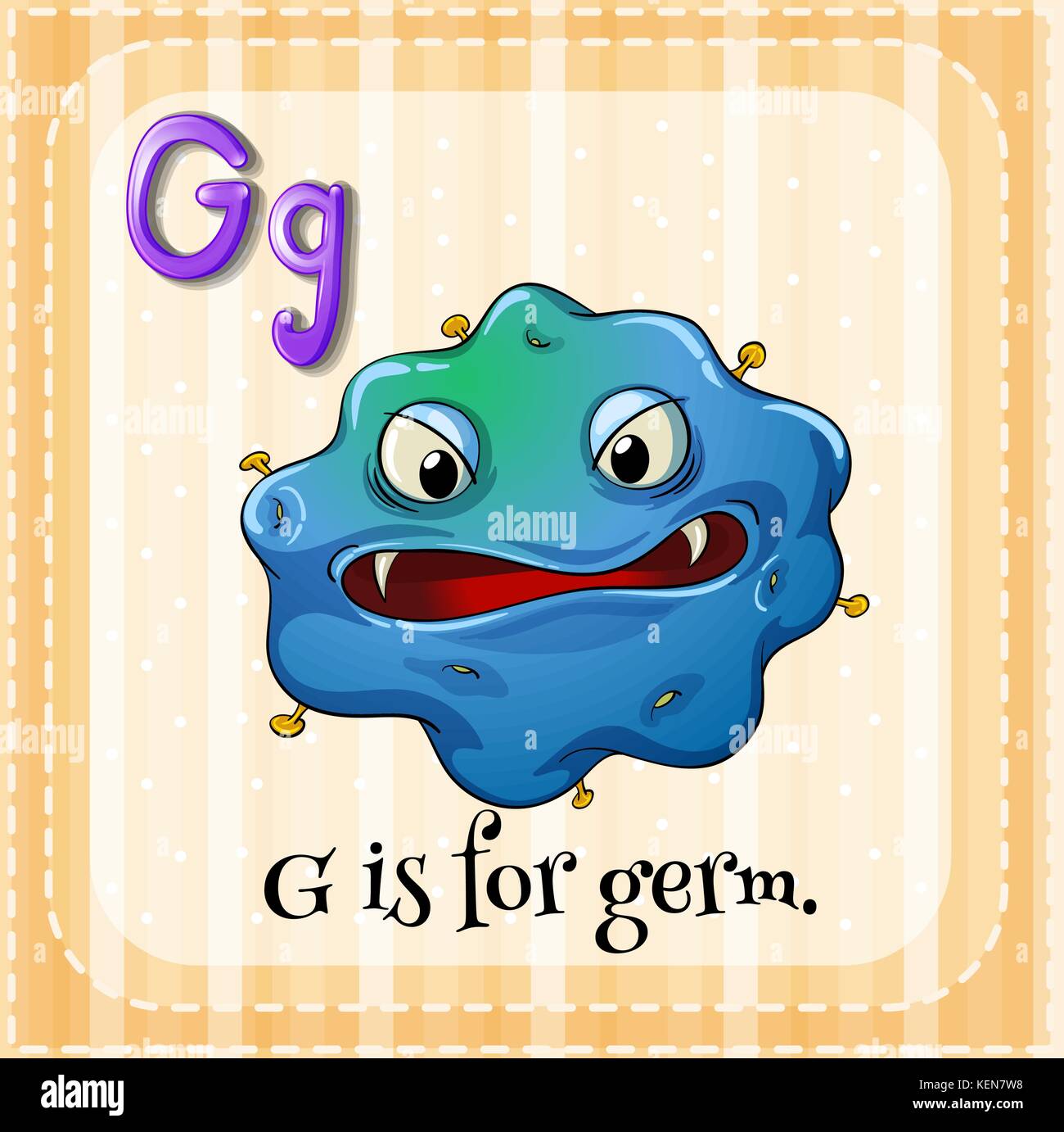 Illustration of an alphabet G is for germ Stock Vector Image & Art - Alamy