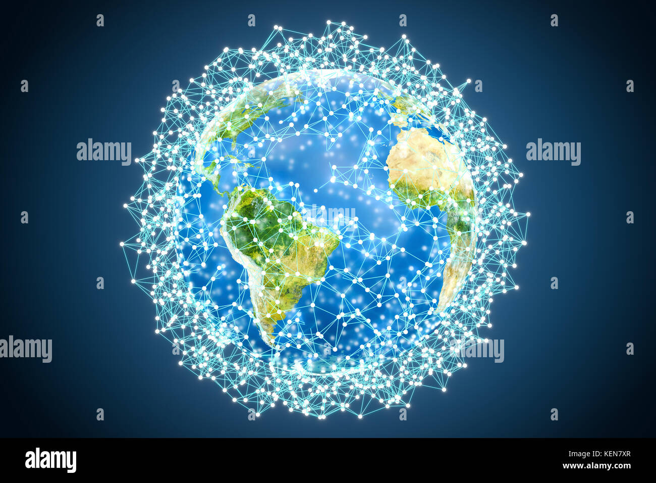 Abstract luminous globe Earth, 3D rendering Stock Photo - Alamy
