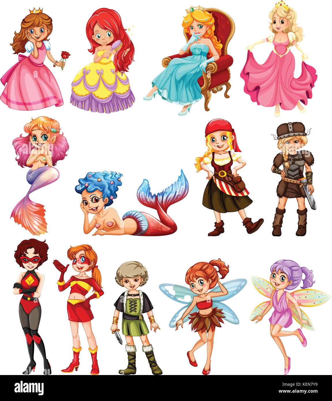 Queen mermaid Stock Vector Images - Alamy