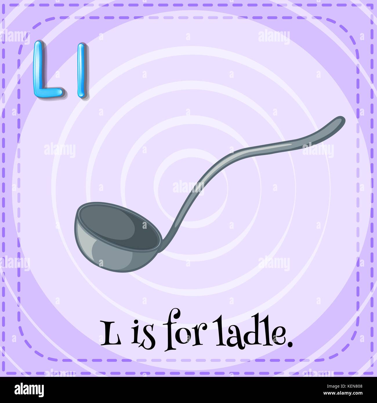 Illustration of an alphabet L is for ladle Stock Vector Image & Art - Alamy