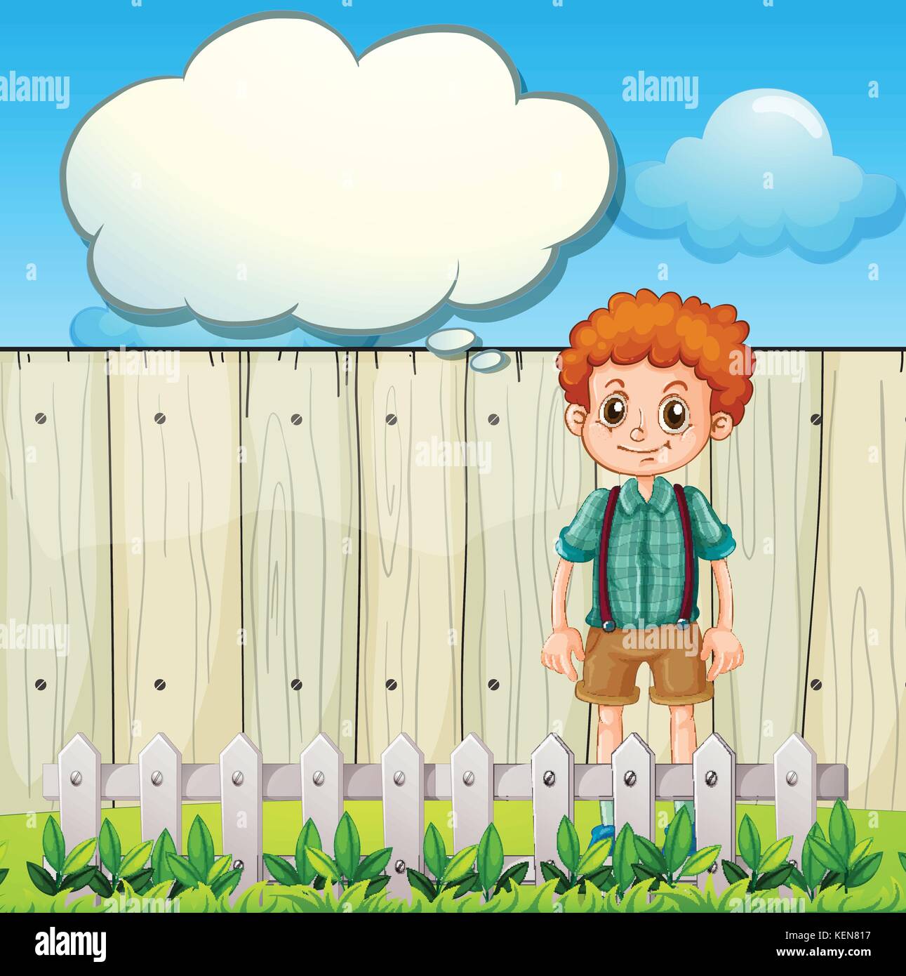 Empty backyard Stock Vector Images - Alamy