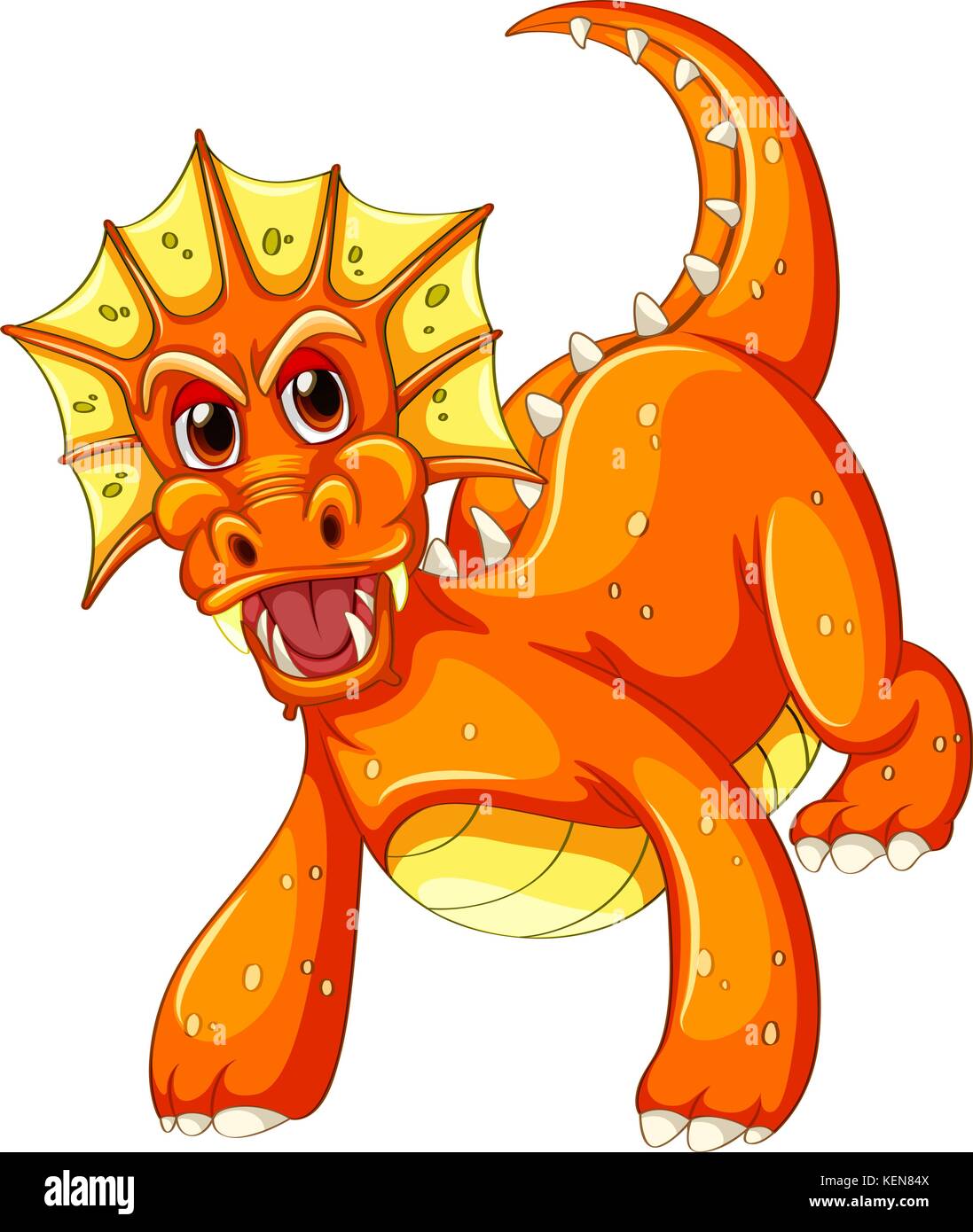 Illustration of an orange dragon Stock Vector Image & Art - Alamy