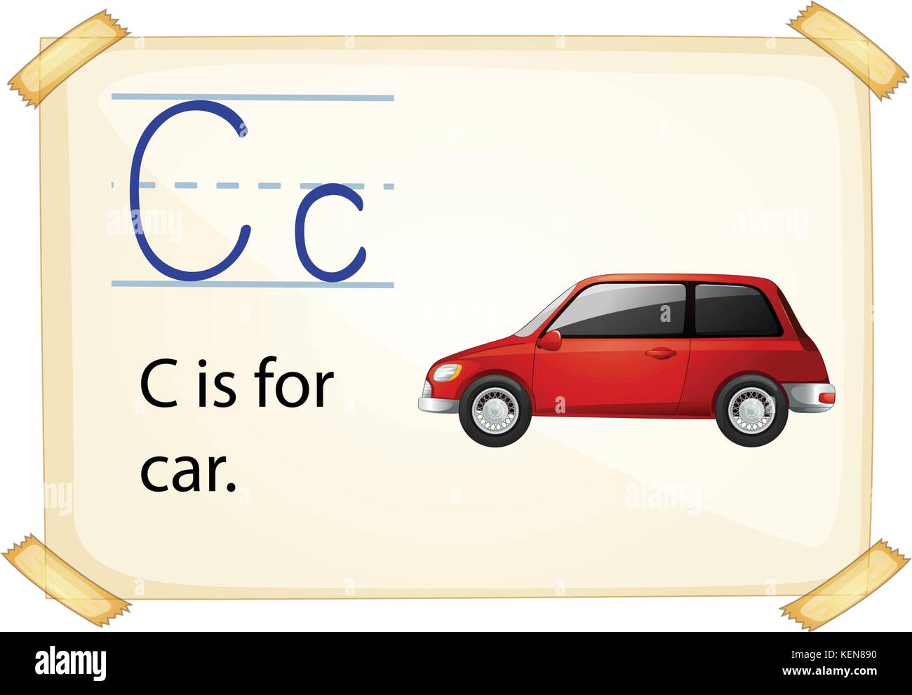 Illustration of a flashcard letter C Stock Vector Image & Art - Alamy