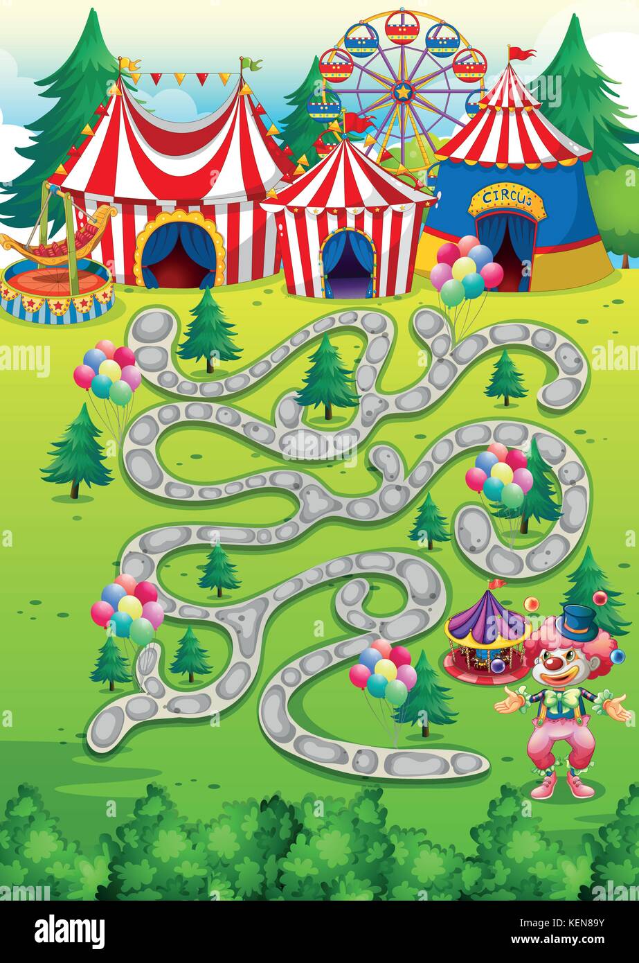Circus field Stock Vector Images - Alamy