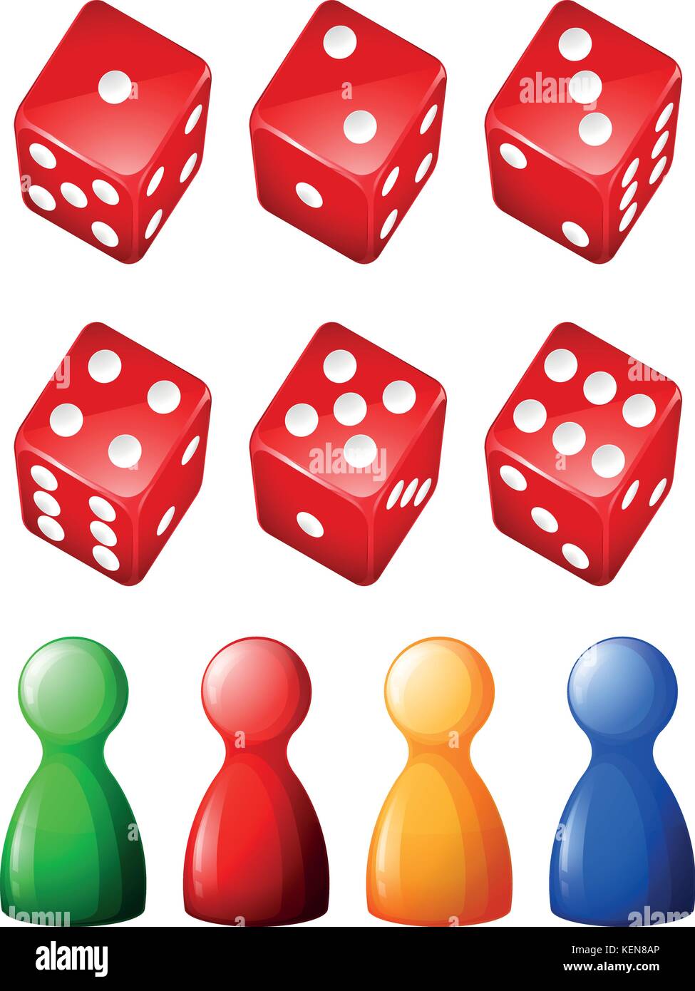 Set of game objects and counters Stock Vector Image & Art - Alamy