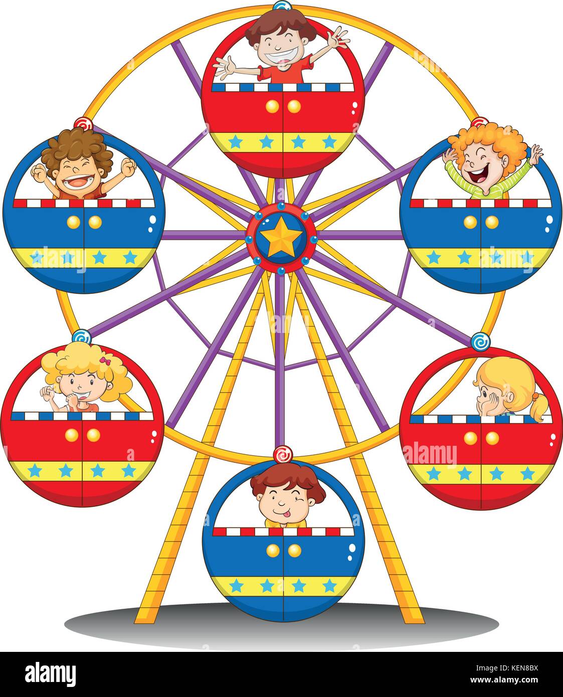 Ferris Wheel Kids Clipart Background
