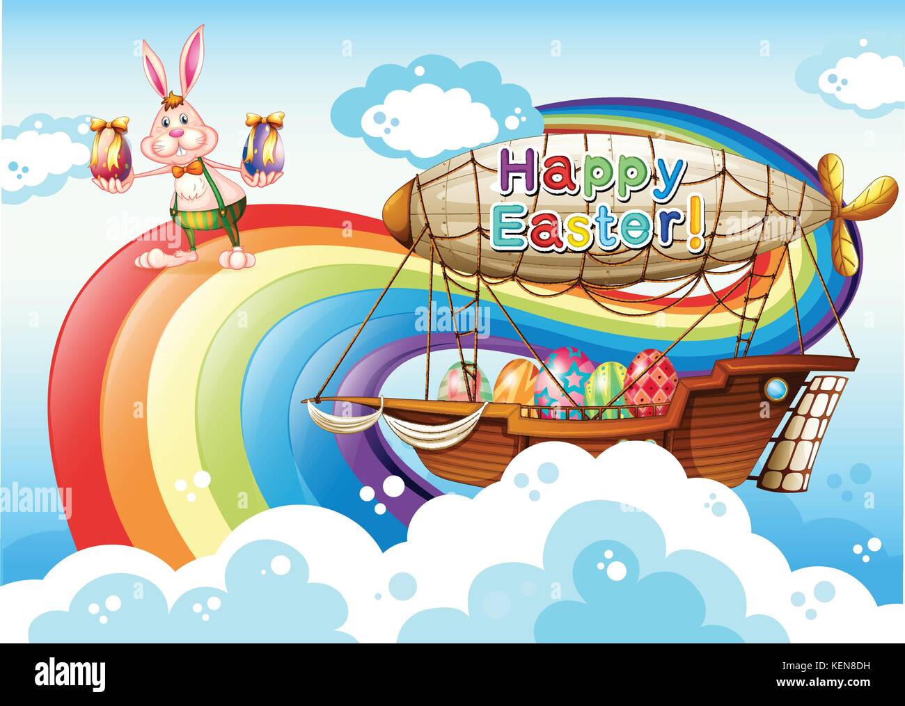 Rainbow eggs Stock Vector Images - Alamy