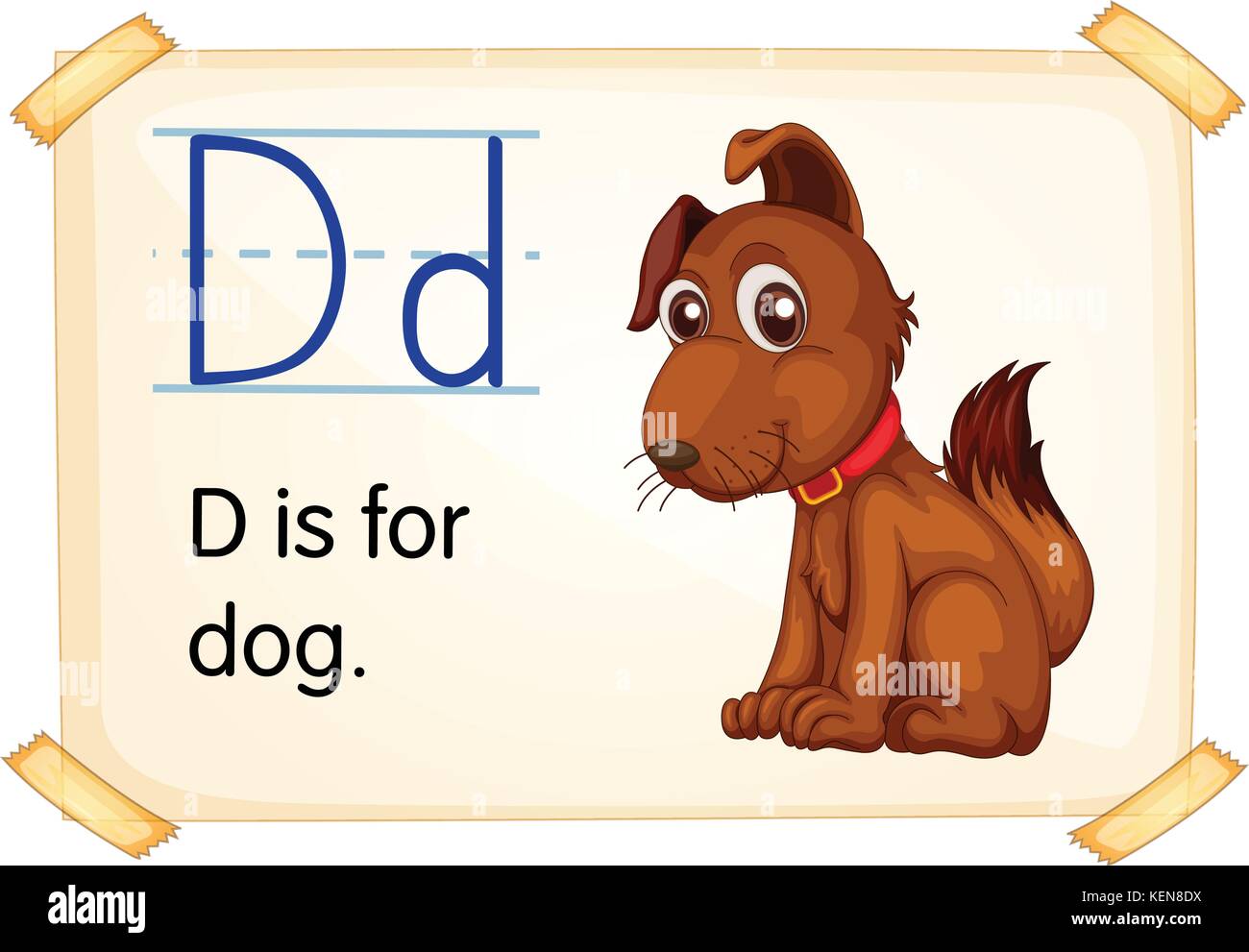 Illustration of a flashcard with letter D Stock Vector Image & Art - Alamy