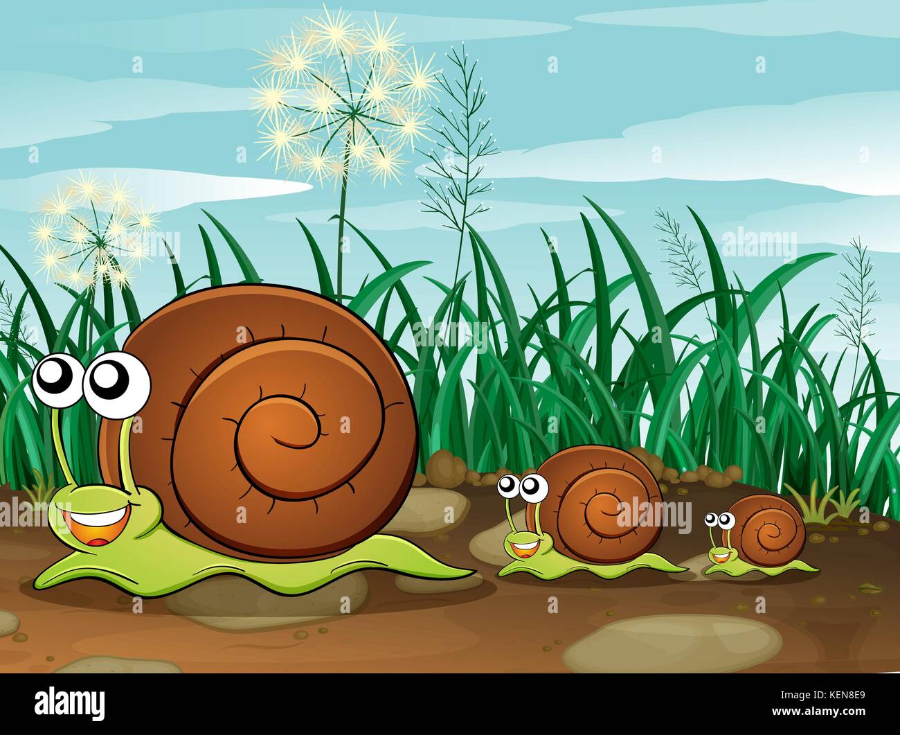 Cartoon land snail hi-res stock photography and images - Alamy