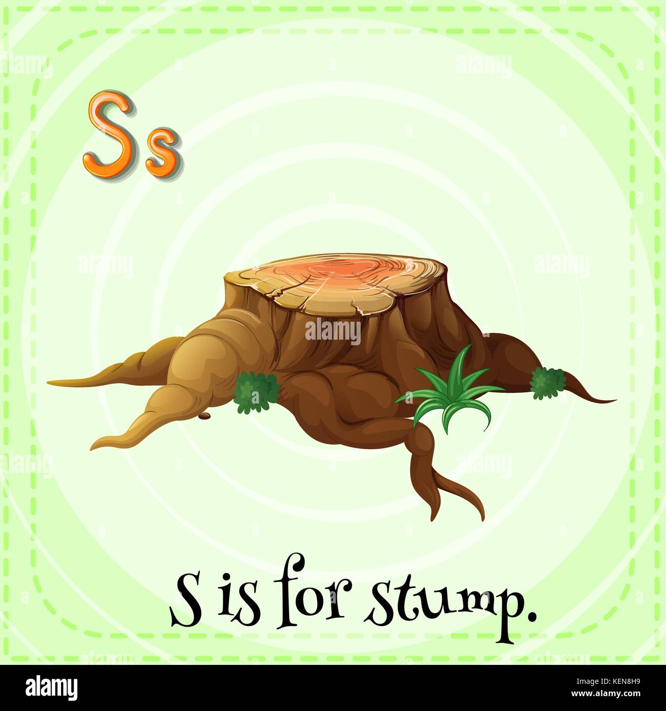 Illustration of a letter S is for stump Stock Vector Image & Art - Alamy