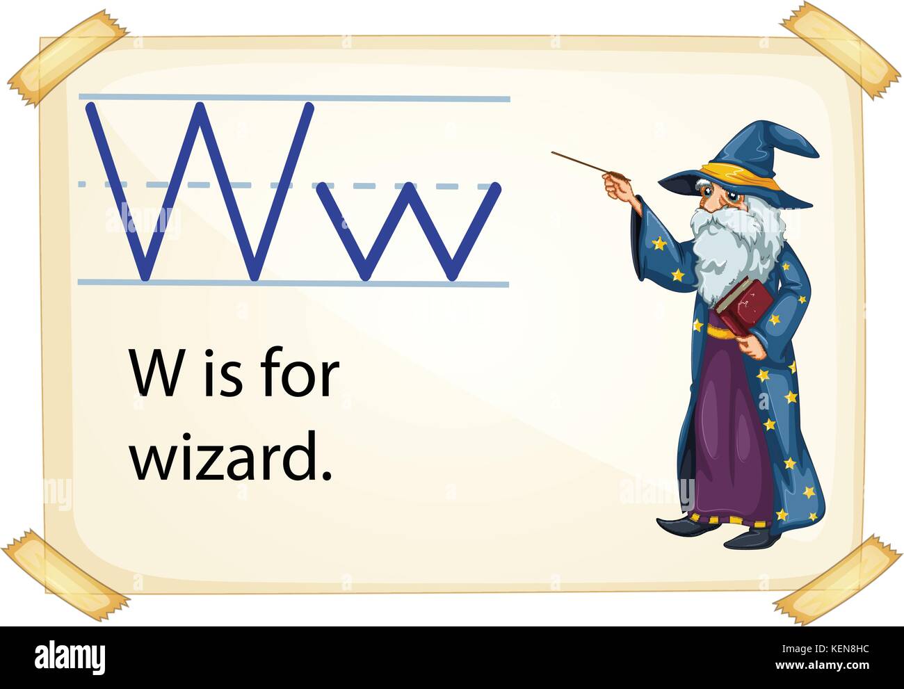 A letter W for wizard on a white background Stock Vector Image & Art ...