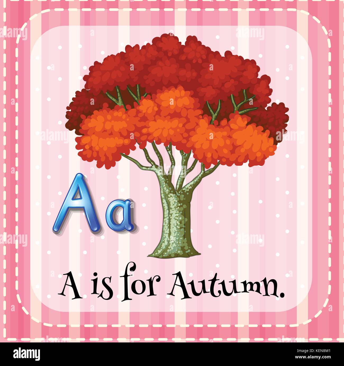 Illustration of a letter A is for Autumn Stock Vector Image & Art - Alamy